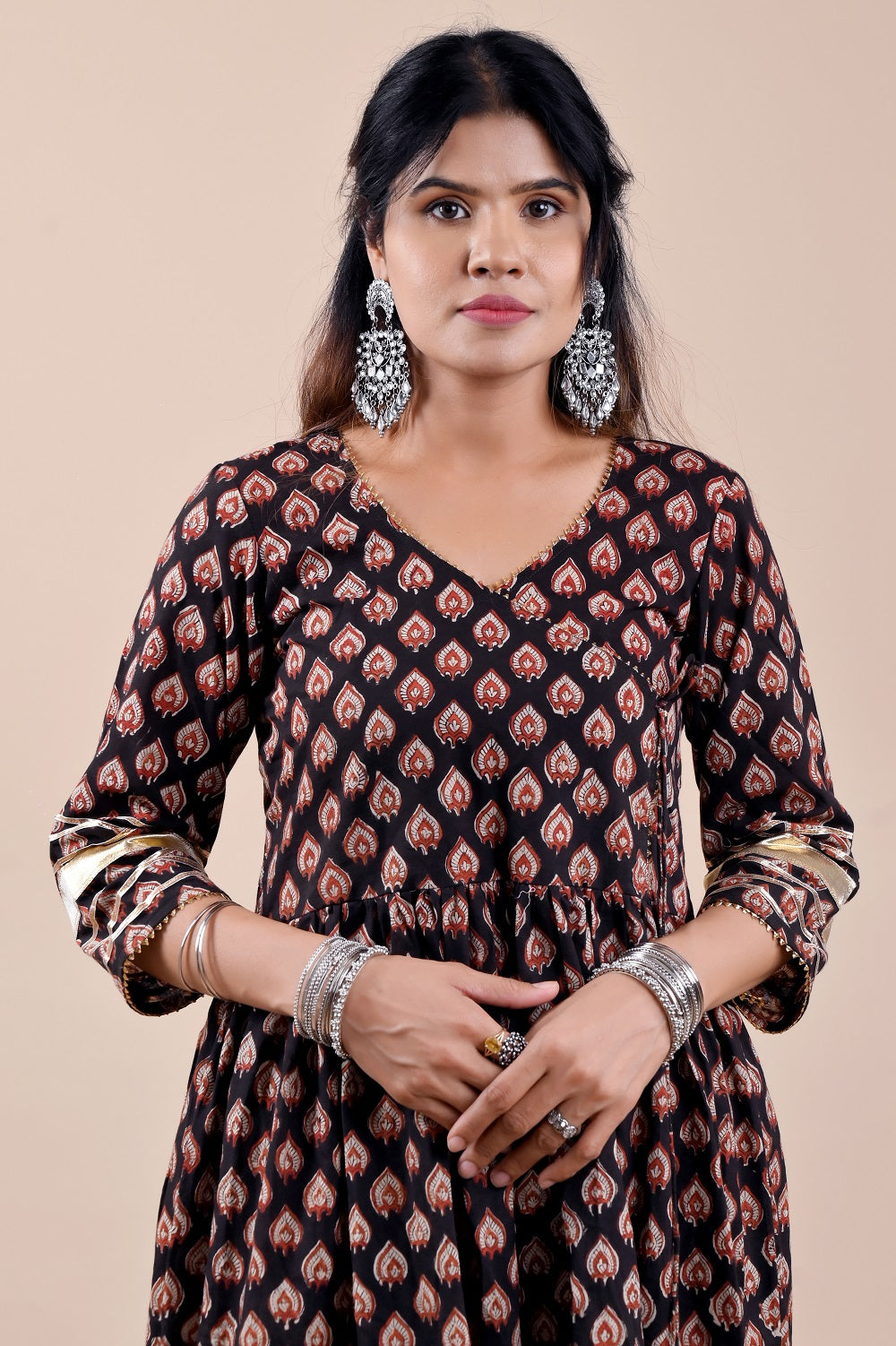 Manmohini Azrak Angarakha Kurta set – THAKURBAI